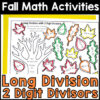 Long Division with 2 Digit Divisors 5th Grade Thanksgiving Math Color ...