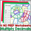 Multiplying Decimals – Christmas Math Worksheets – Color by Number ...