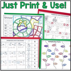 Multiplying Decimals – Christmas Math Worksheets – Color by Number ...