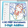 Winter Math 3 Digit Addition Color by Number – Winter Adding within ...