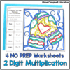Winter Math 2 Digit Multiplication Color by Number – 2 Digit by 2 Digit ...