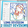 Long Division with 2 Digit Divisors 5th Grade Winter Math Color by ...
