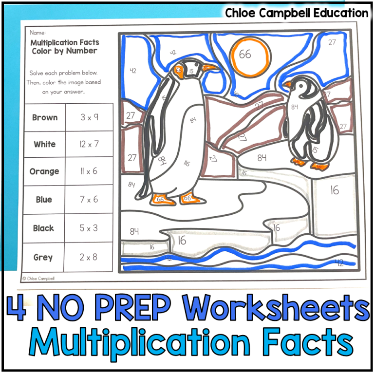 Multiplication Facts Practice Winter Math Worksheets – Winter Fact ...