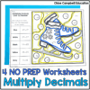 Multiplying Decimals – Winter Math Worksheets – Color by Number ...