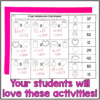 Valentine’s Day Math 2 Digit Multiplication Color by Number – 2 Digit ...