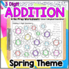 3 Digit Addition – Adding within 1,000 Spring Day Coloring Worksheets ...