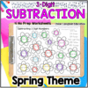 3 Digit Subtraction with Regrouping Spring Color by Number Worksheets ...