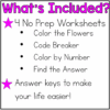 3 Digit Subtraction with Regrouping Spring Color by Number Worksheets ...