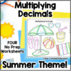 Multiplying Decimals – Summer Color by Number Math Worksheets – Chloe ...