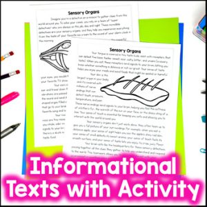 Sensory Organs – Human Body Systems 5th Grade Science Lesson Reading ...