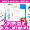 Natural and Human Caused Changes in the Environment – Adaptations 5th ...