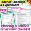 Scientific Method Experiment Template Teacher Planning Checklist for ...