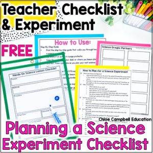 Scientific Method Experiment Template Teacher Planning Checklist for ...