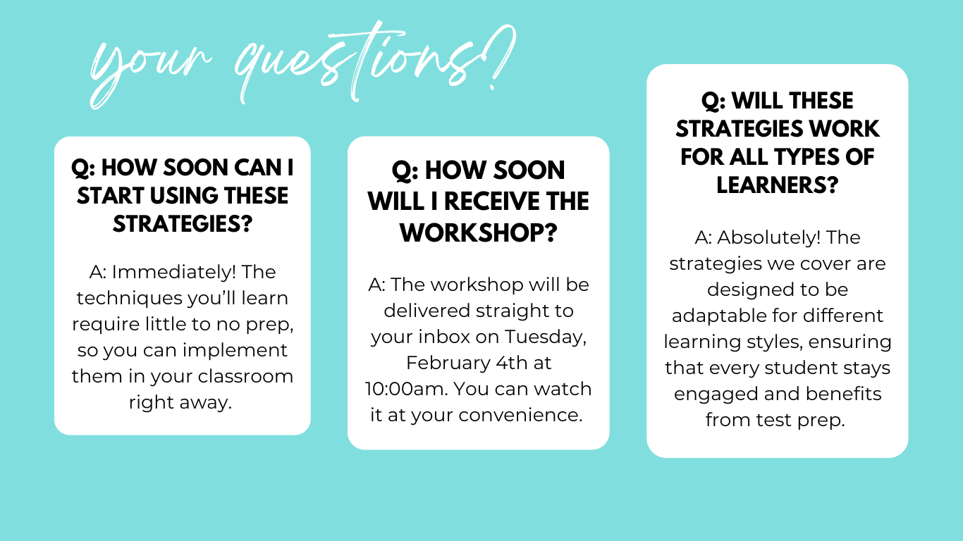 FREE Test Prep Playbook for 5th Grade Teachers Workshop | Chloe ...